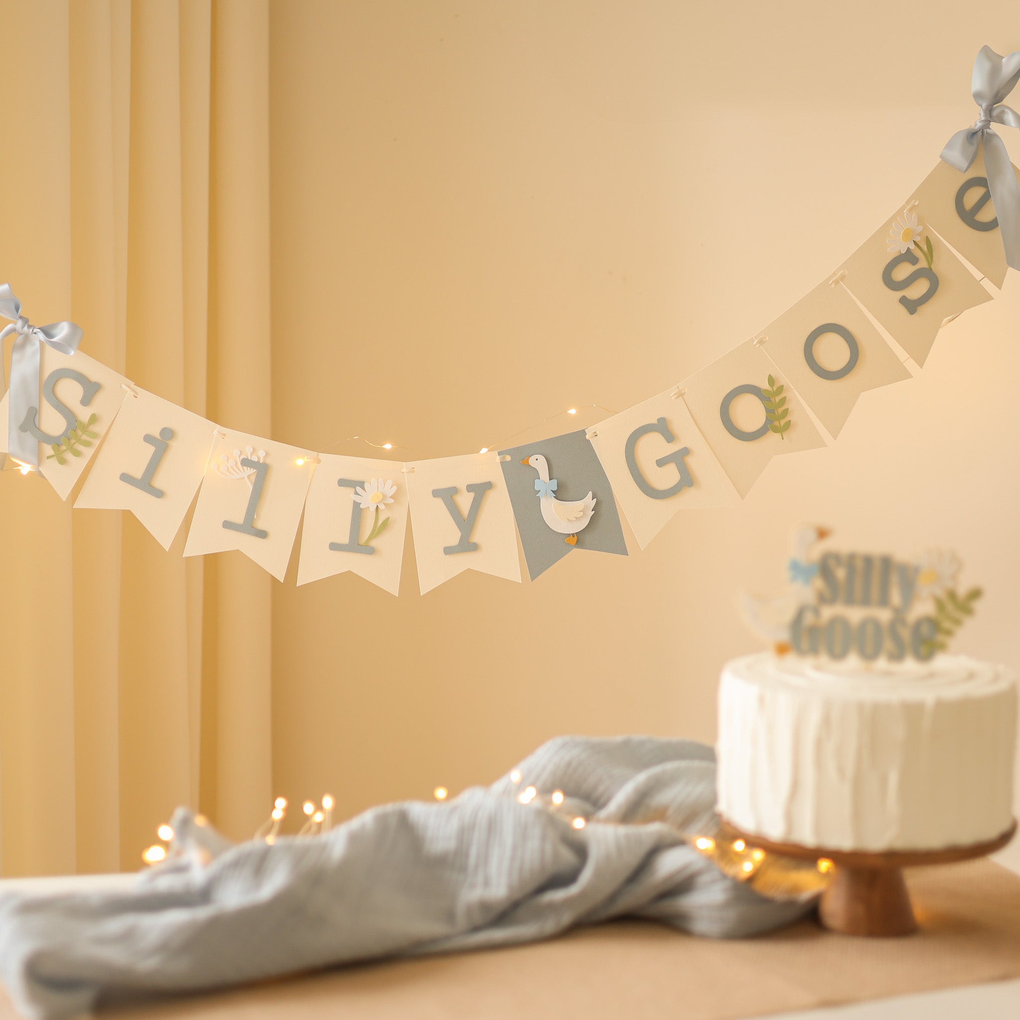Silly Goose Banner Vintage Goose Baby Shower