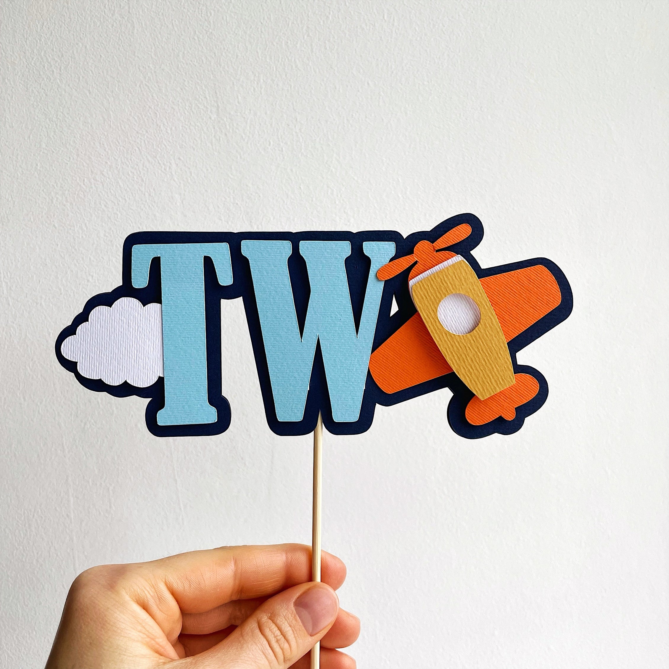 Airplane Cake Topper Airplane First Birthday Decor Time Flies Theme 2nd ...