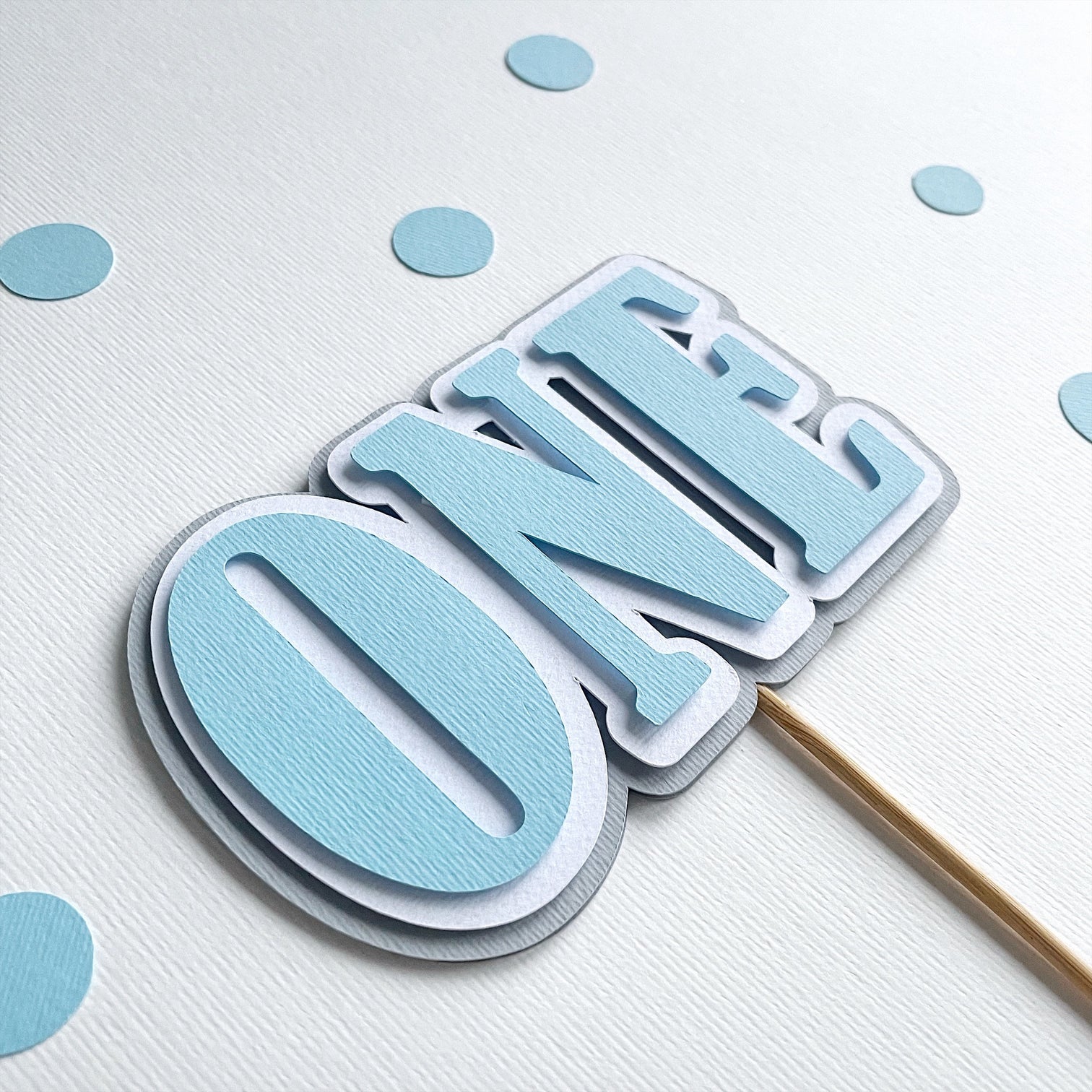 Blue Cake Topper Blue Birthday Party 1st Birthday Decorations Boy 1st ...