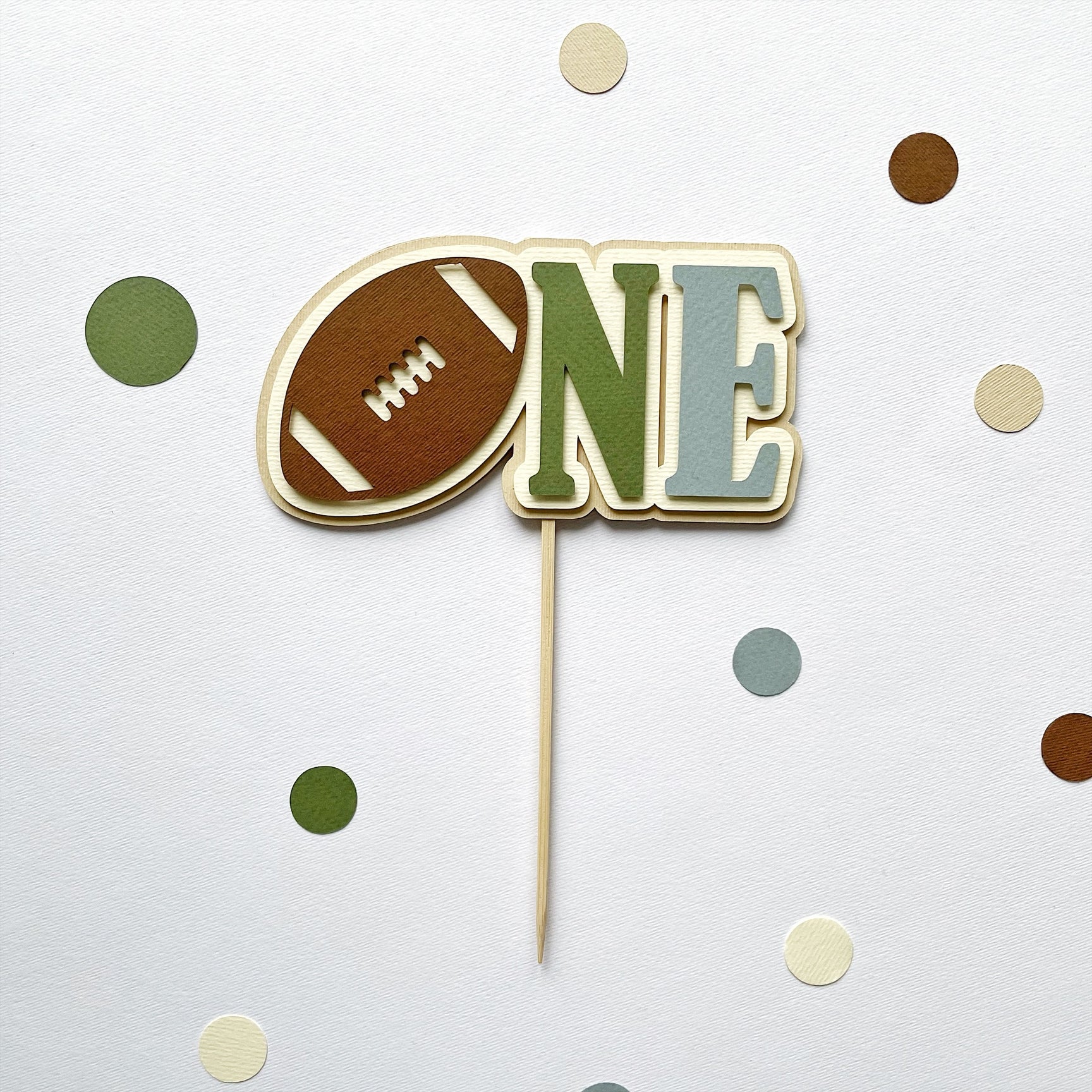 First Year Down Topper Football Birthday First Year Down Sports themed ...