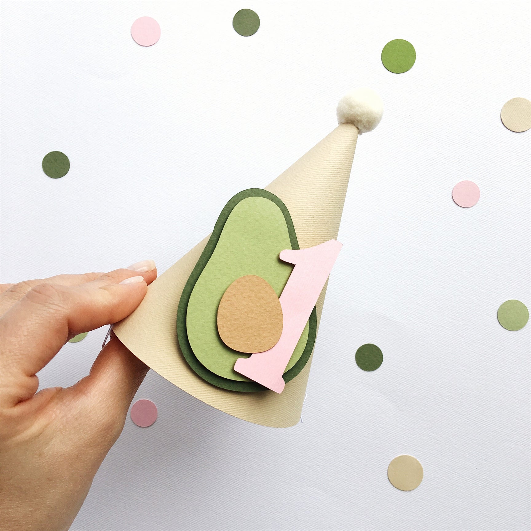 Avocado Girl One Party Hat Holy Guacamole 1st Birthday Decor