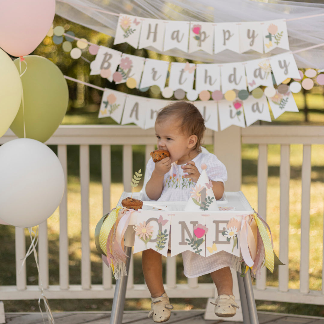 Wildflower First Birthday Banner Wildflower Themed First Birthday Party ...