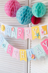 Beach Ball First Birthday Banner Beach Ball Themed Birthday