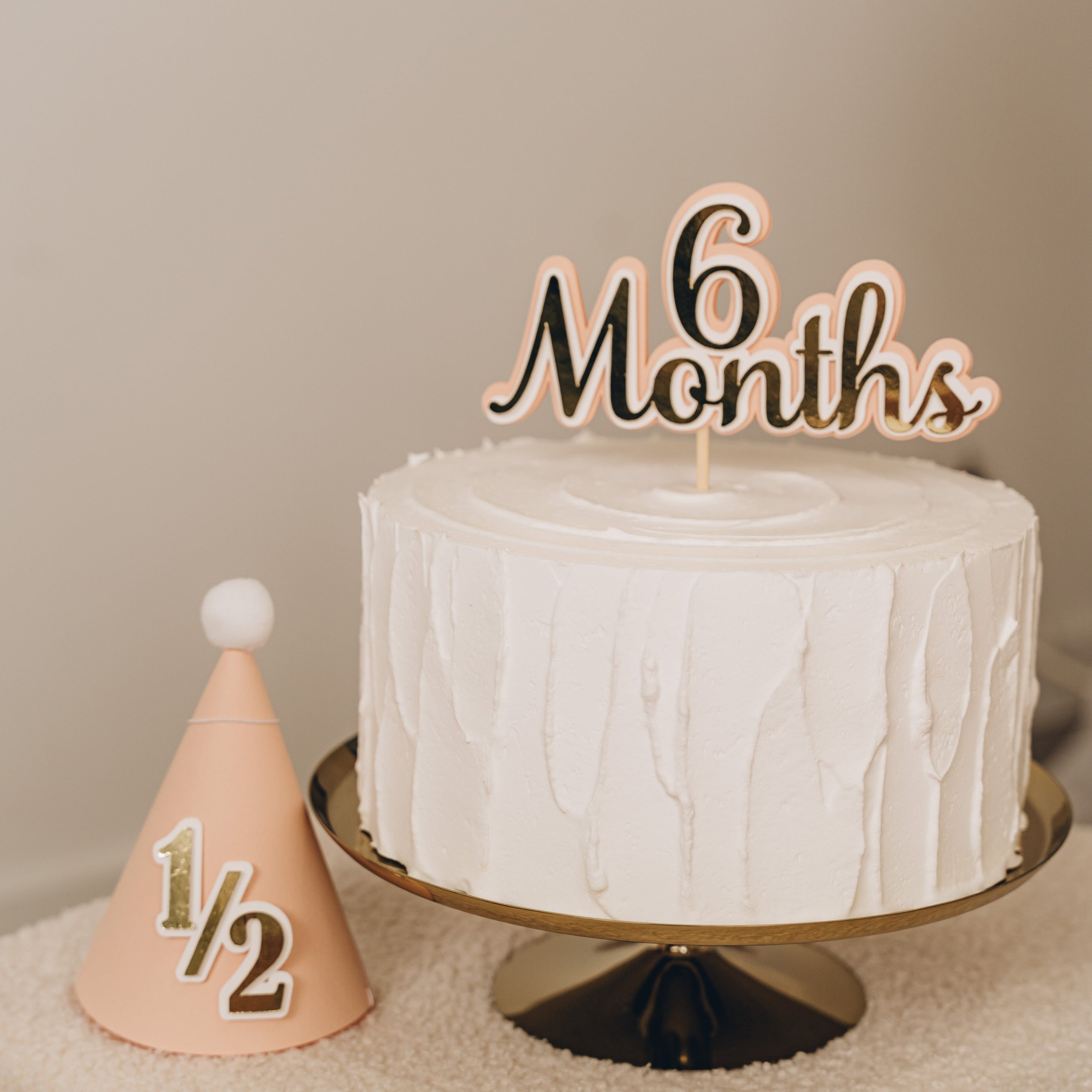 6 Months Cake Topper Half Birthday Birthday Cake Topper