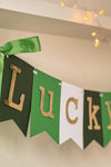 Lucky One First Birthday Banner St.Patric's Themed Birthday Shamrock theme