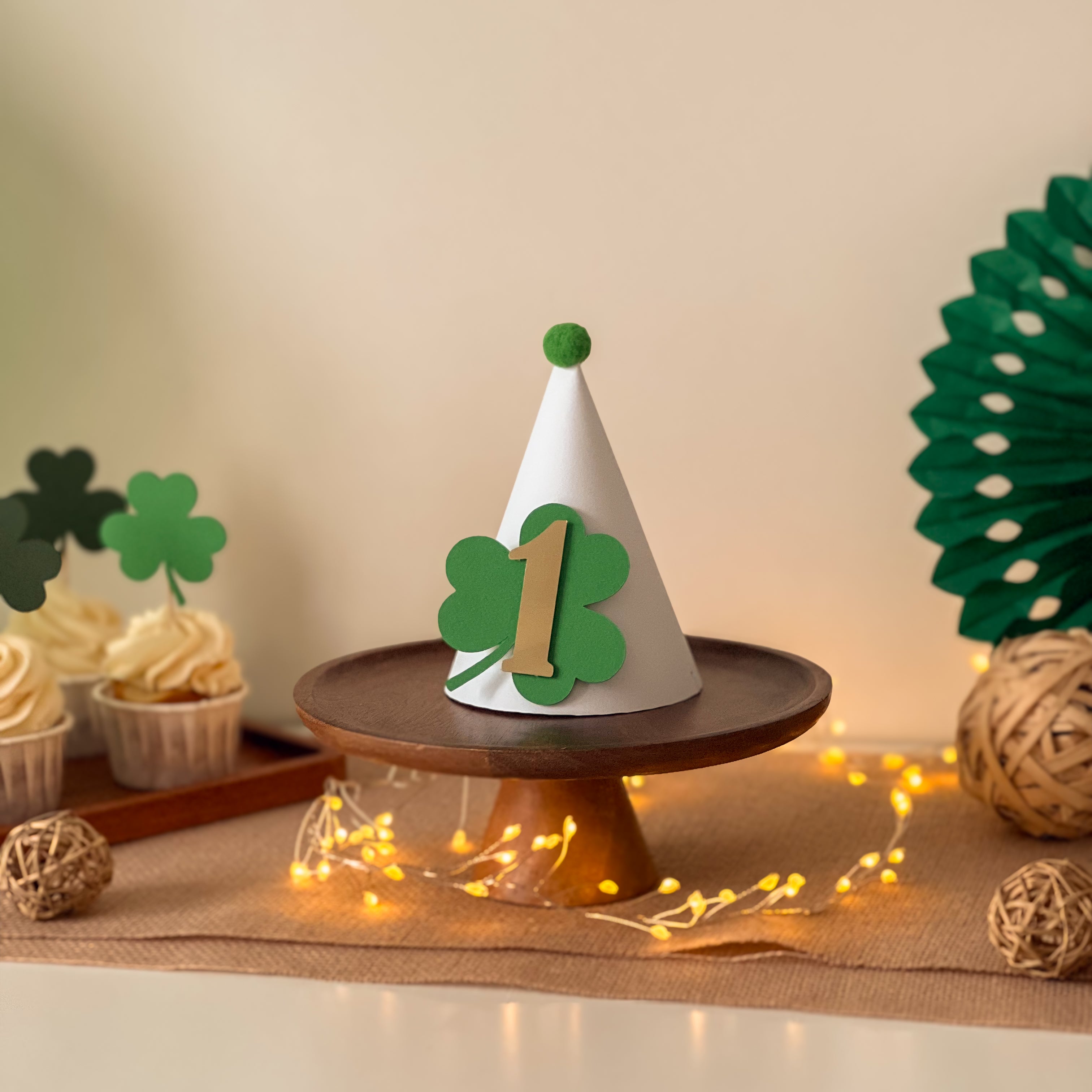 Lucky One Party Hat St.Patrick's 1st Birthday Party Shamrock