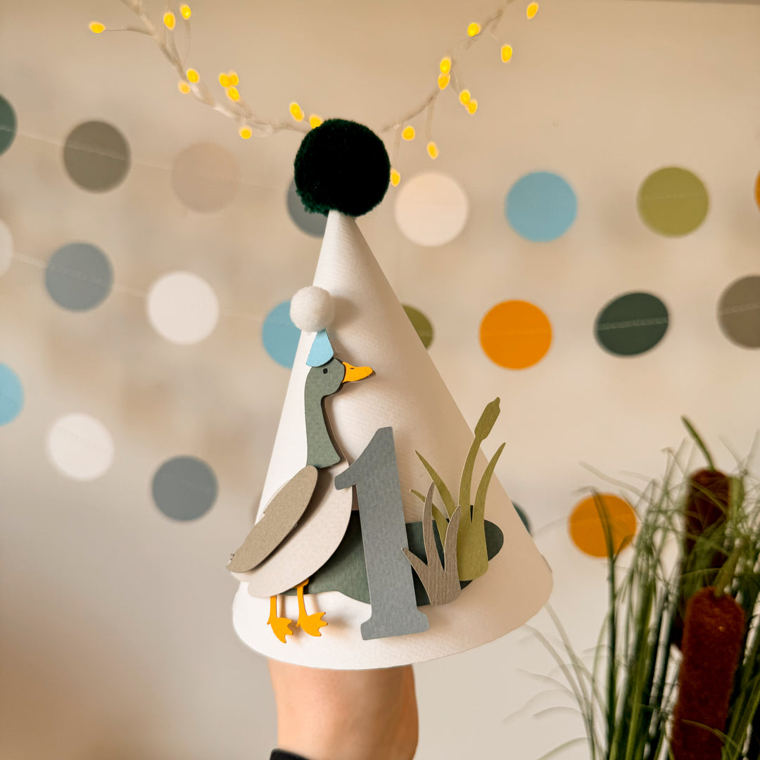 Duck One Party Hat Duck Birthday Hat One Lucky Duck, Mallard Duck party ...