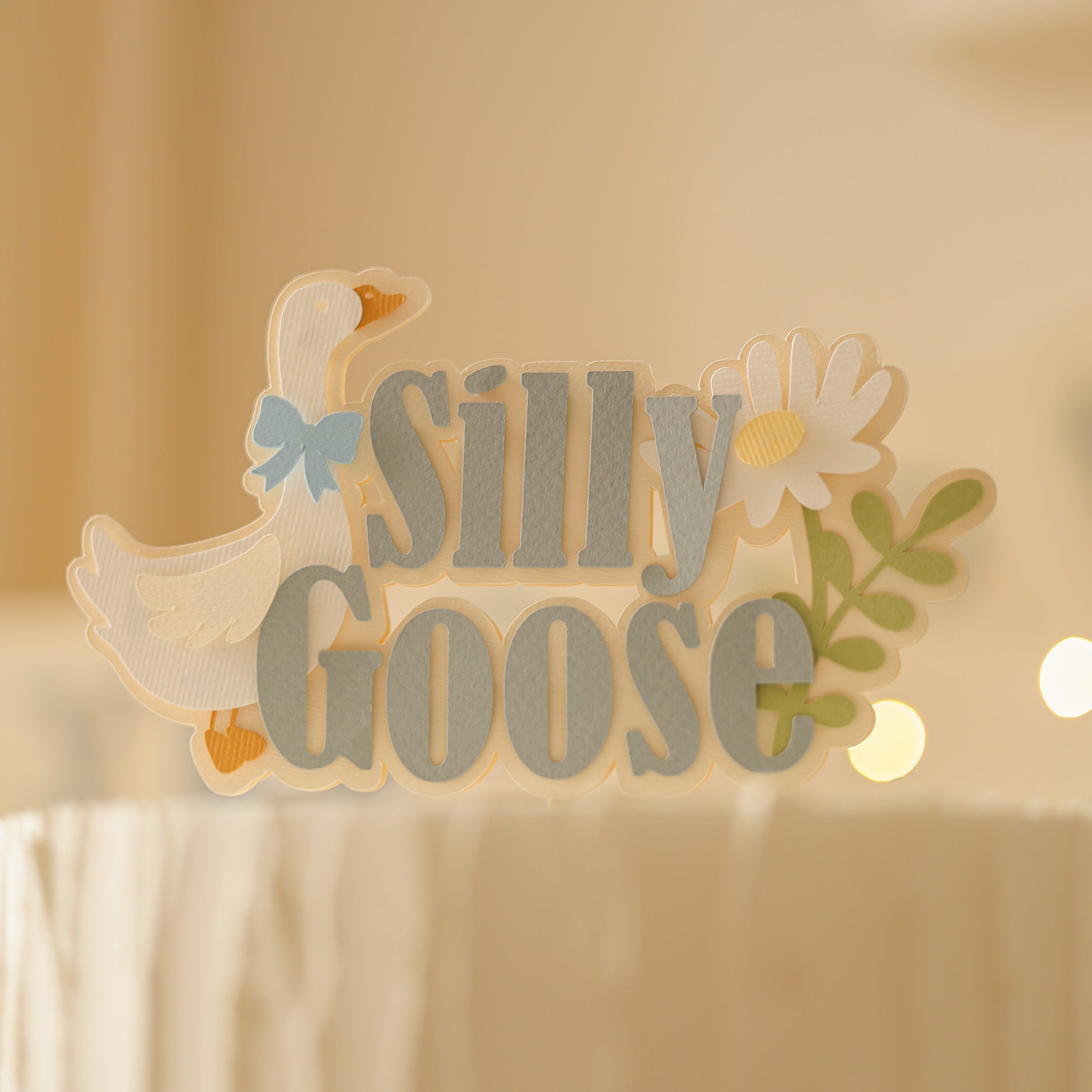 Silly Goose Cake Topper Goose Baby Shower Decorations Vintage Baby Shower