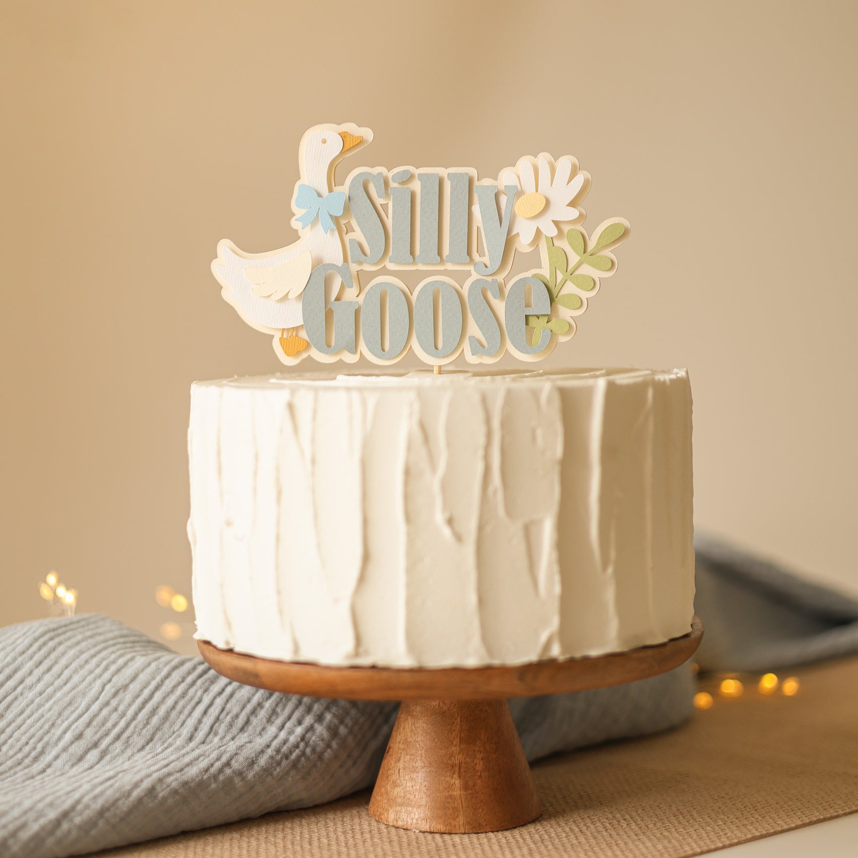 Silly Goose Cake Topper Goose Baby Shower Decorations Vintage Baby Shower