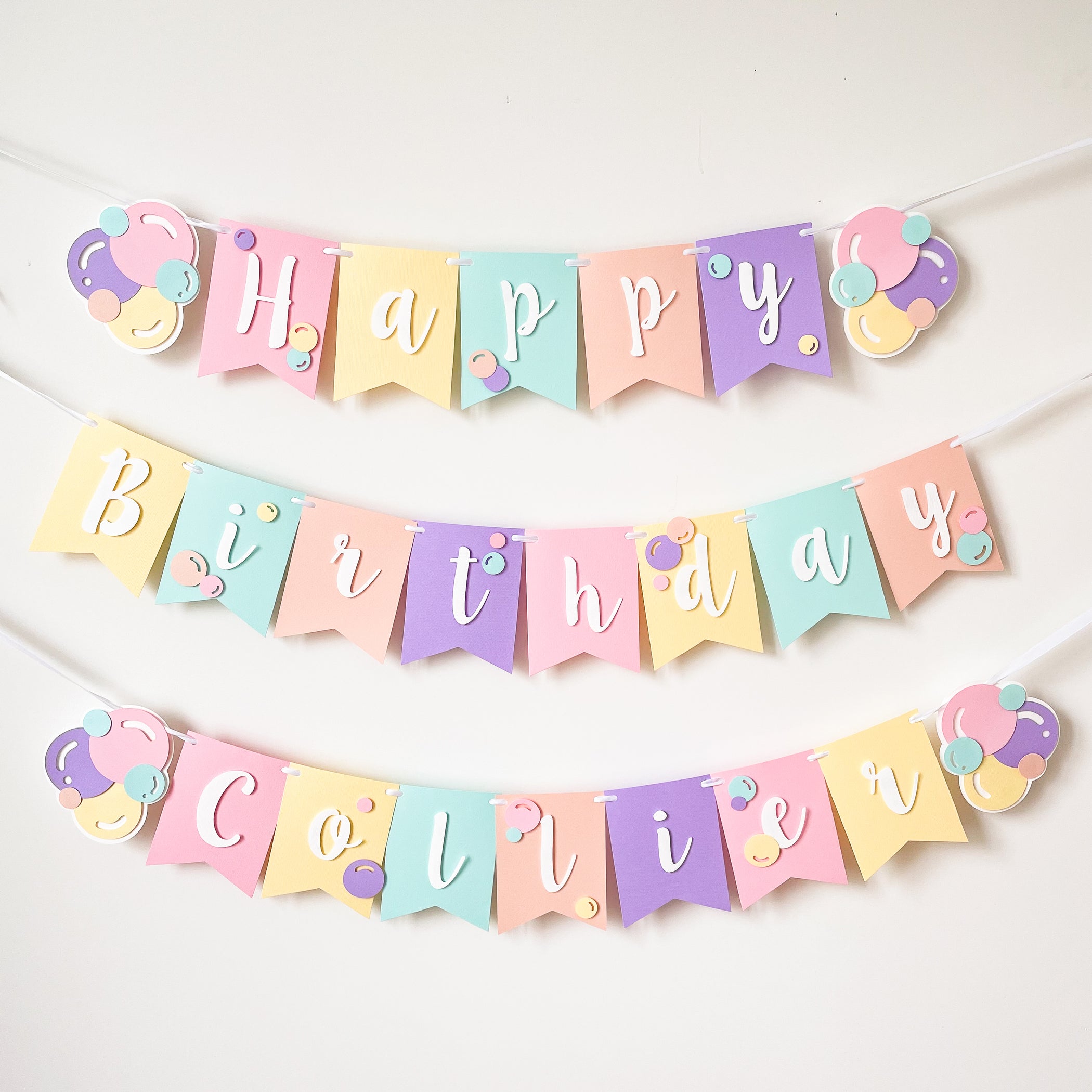 Bubble Birthday Banner Bubble Themed First Birthday Party Bubble First ...