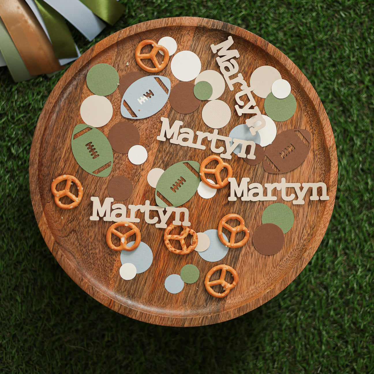 Football Confetti First Year 1st Birthday Decorations