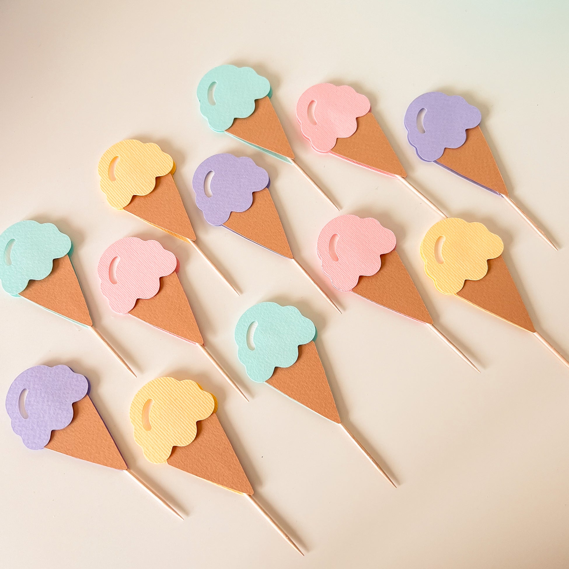 Ice Cream Cupcake Toppers for Birthday party
