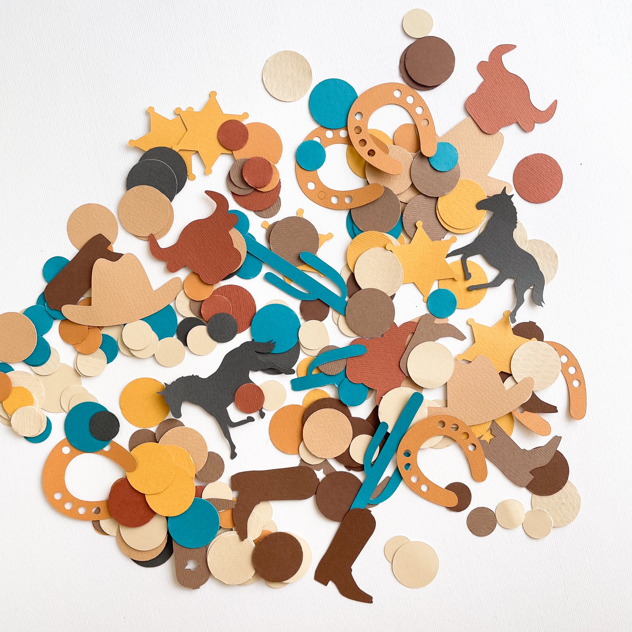 Cowboy Rodeo Paper Confetti Cowboy Birthday Decor My First Rodeo ...
