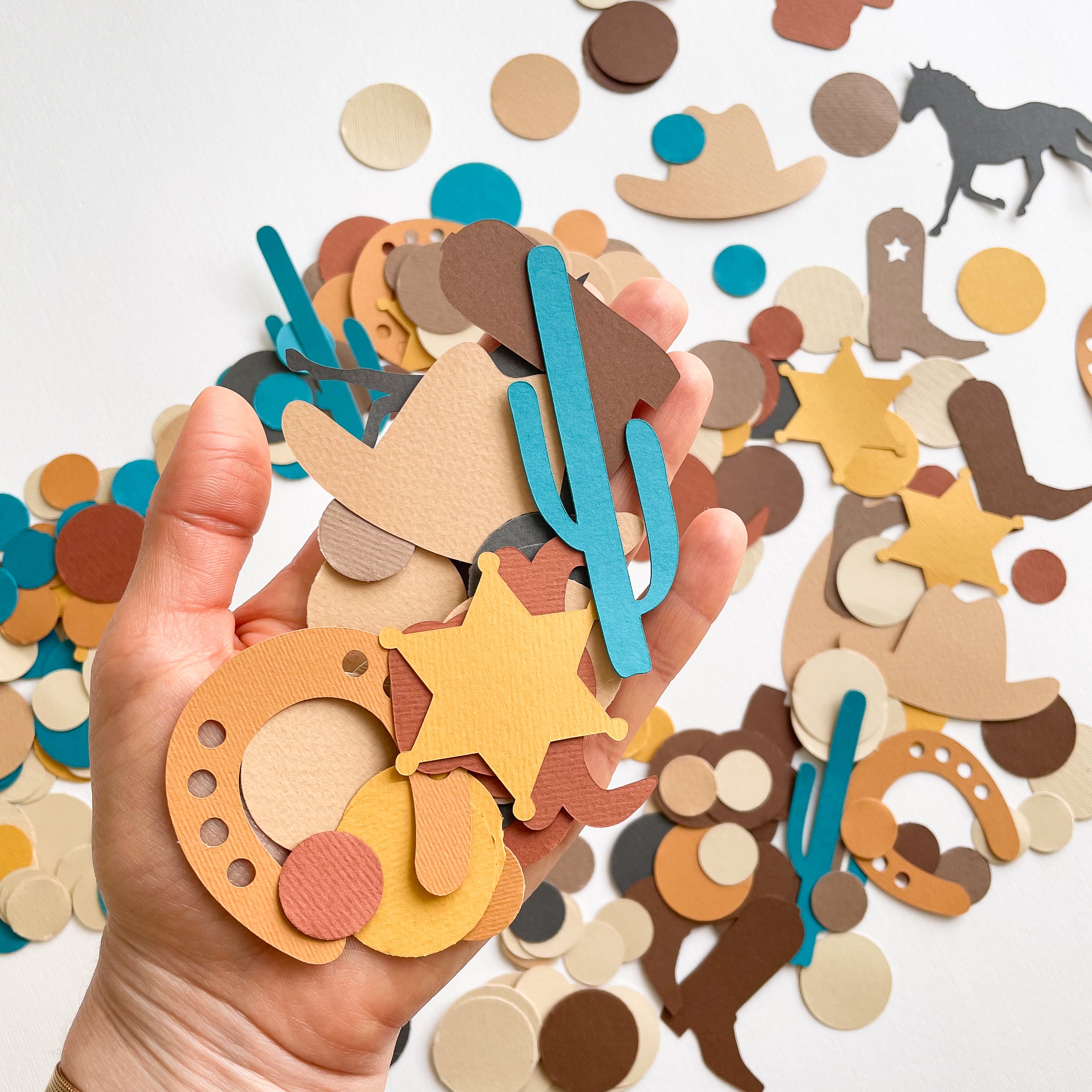 Cowboy Rodeo Paper Confetti Cowboy Birthday Decor My First Rodeo ...