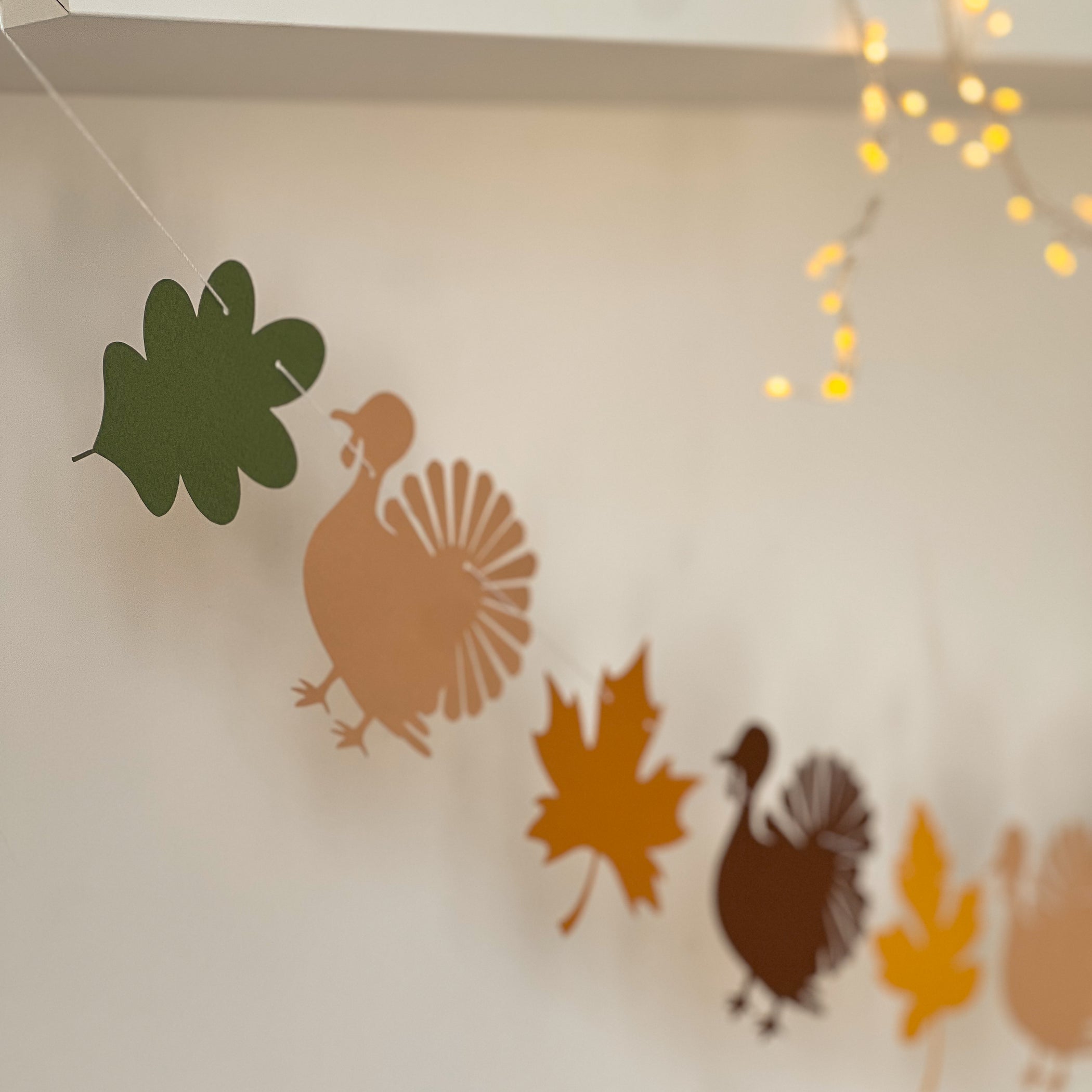 Turkey Garland Thanksgiving Decorations Fall Autumn Birthday