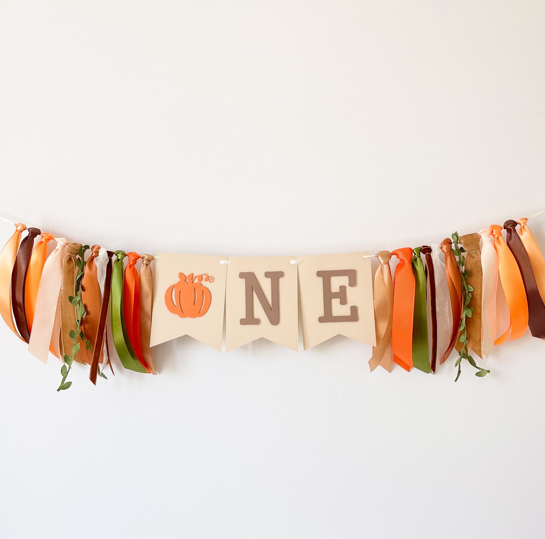 Pumpkin Boy One High Chair Banner Fall Boy First Birthday