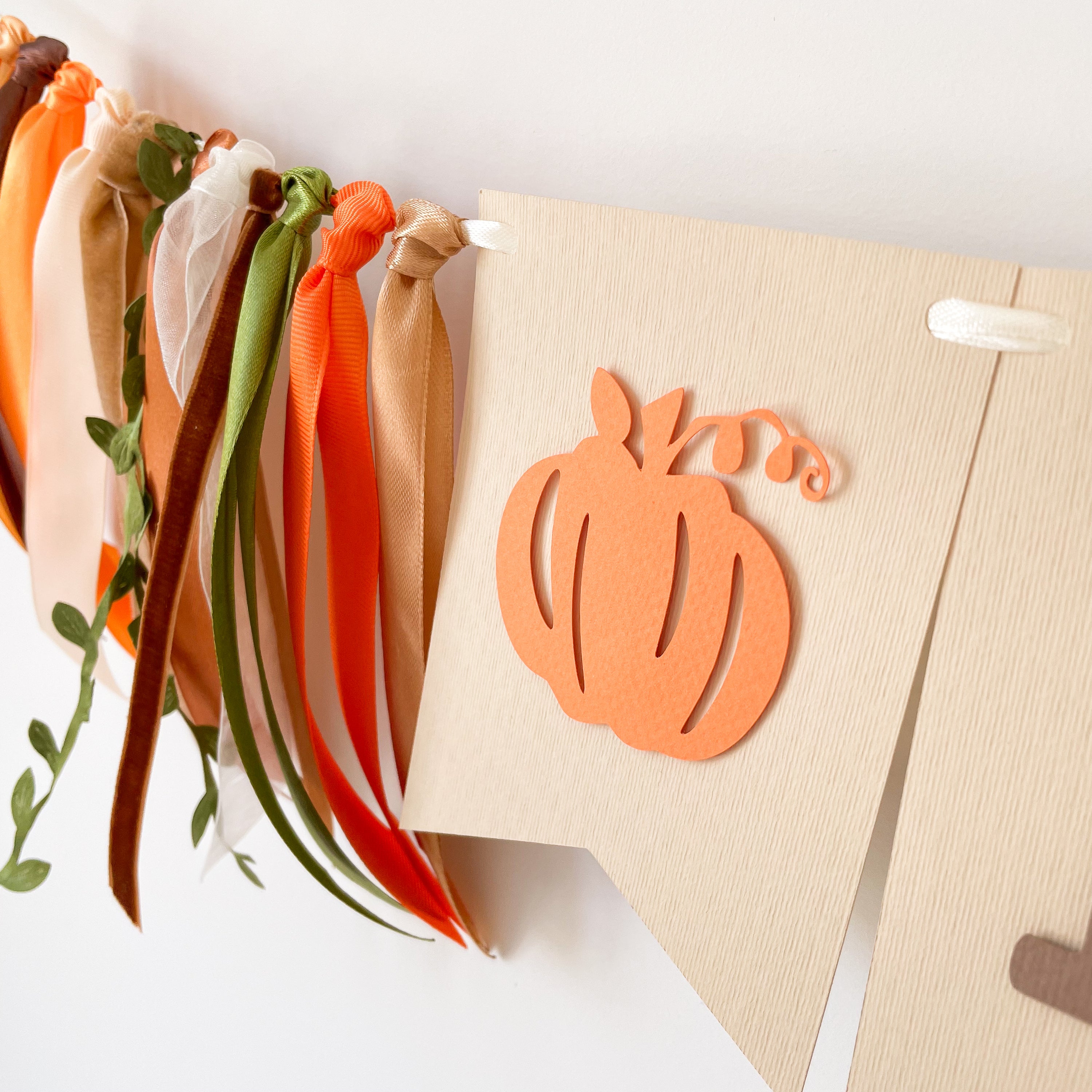 Pumpkin Boy One High Chair Banner Fall Boy First Birthday Our Little ...