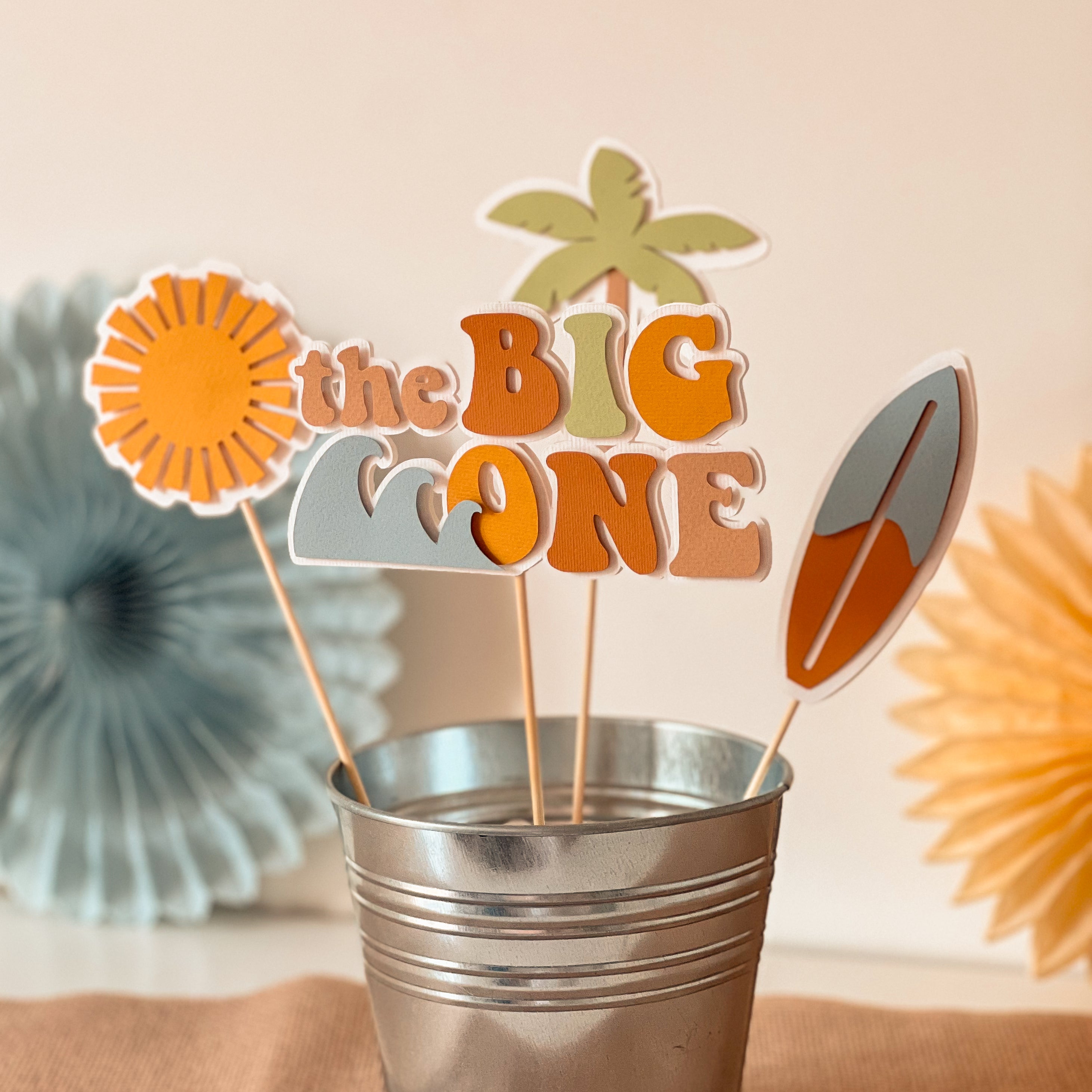 The Big One Surf Centerpieces Beach 1st Birthday Party Little Surfer