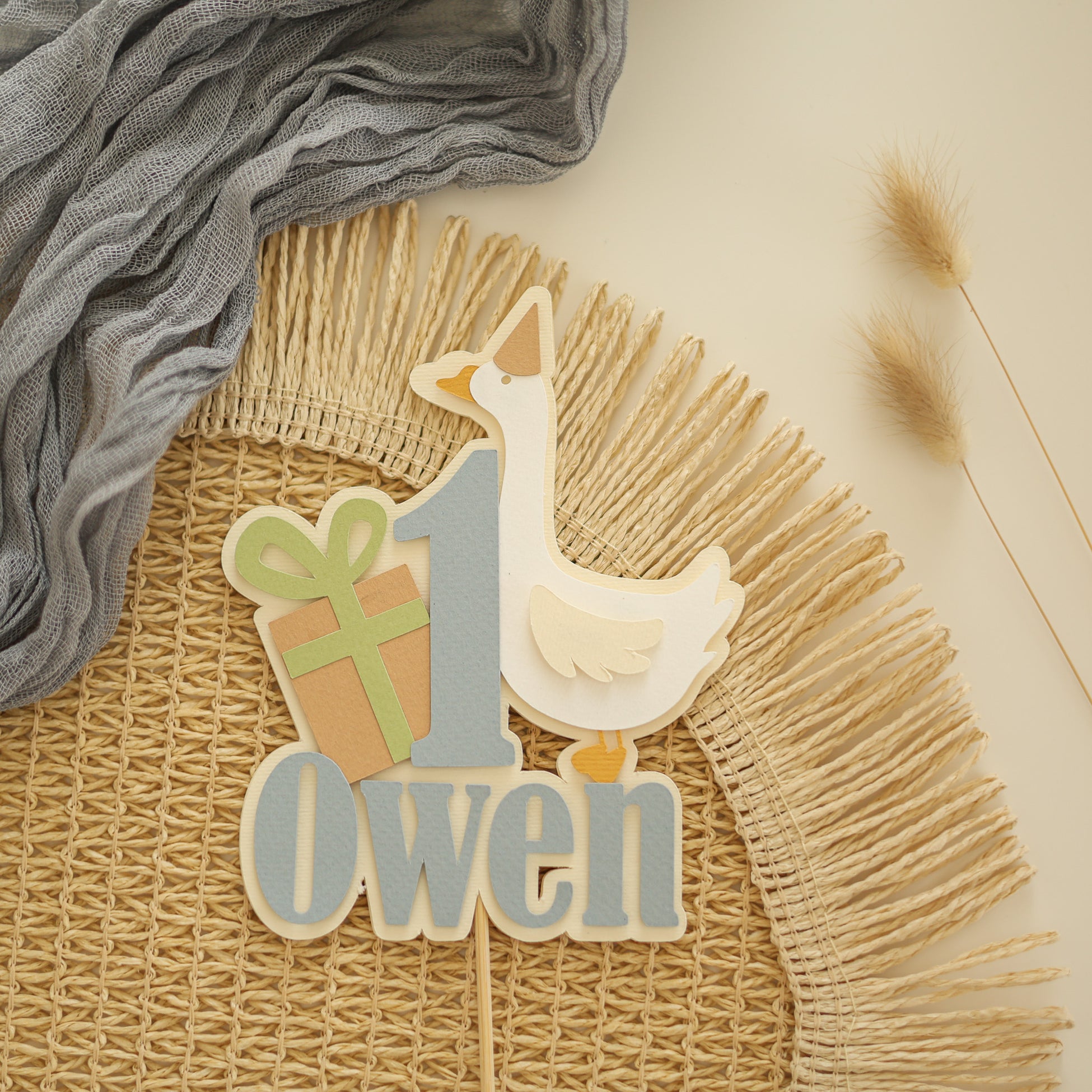 Goose Cake Topper Vintage Goose Birthday Party Decor