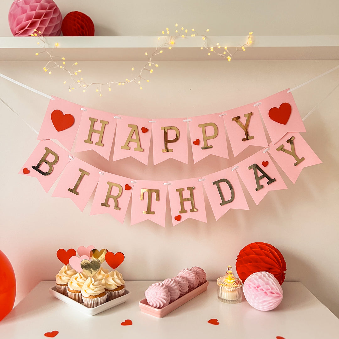 Our Sweetheart Birthday Banner Valentines Day 1st Birthday