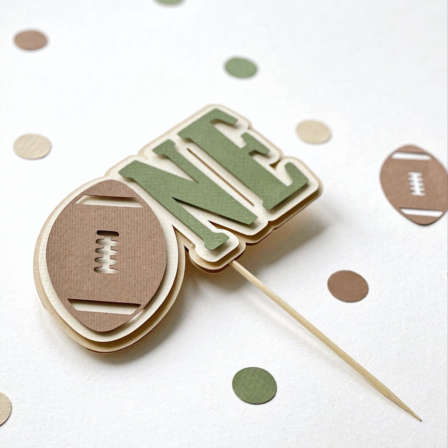 First Year Down Topper Football Birthday First Year Down Sports themed ...