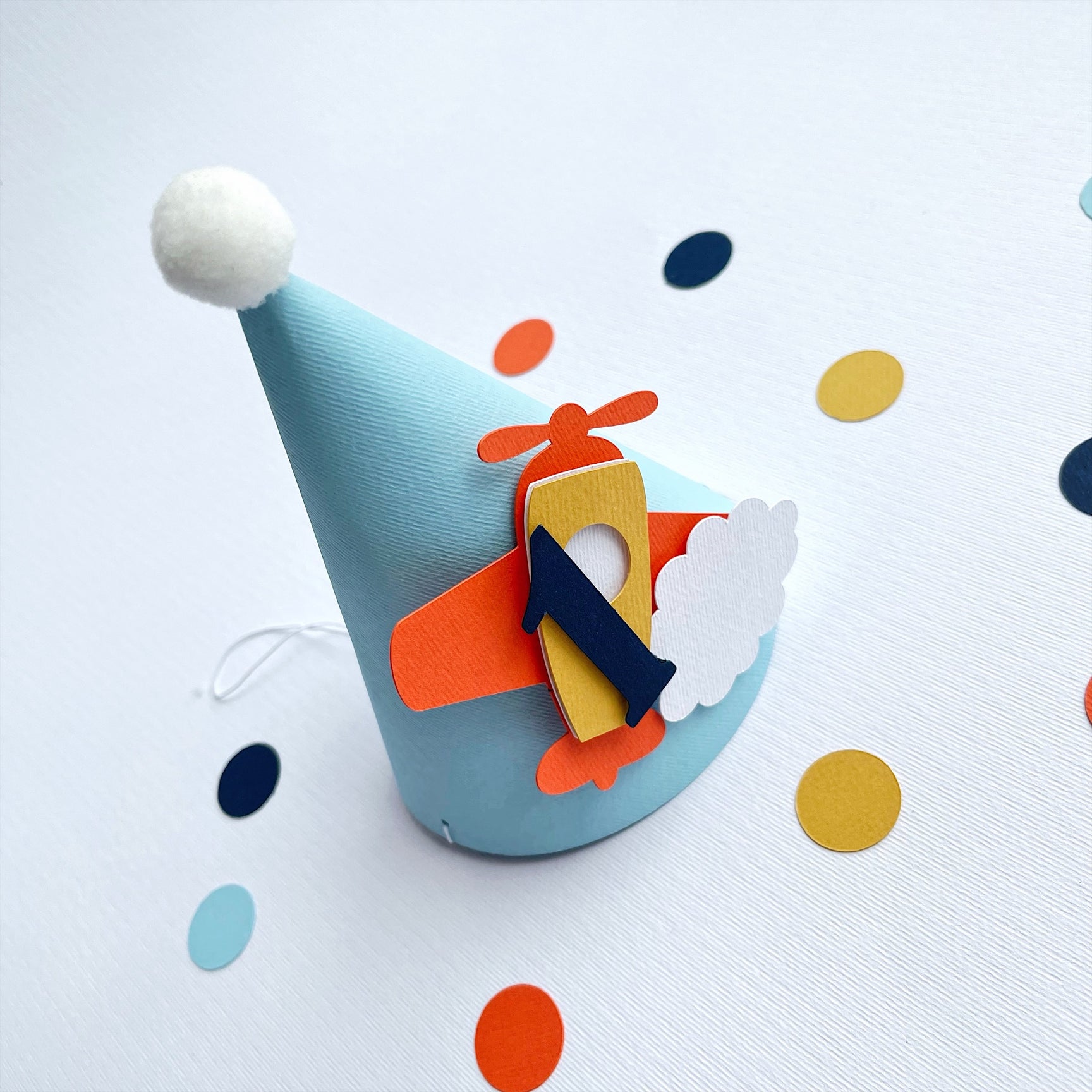 Airplane One Party Hat First Birthday Decor Theme