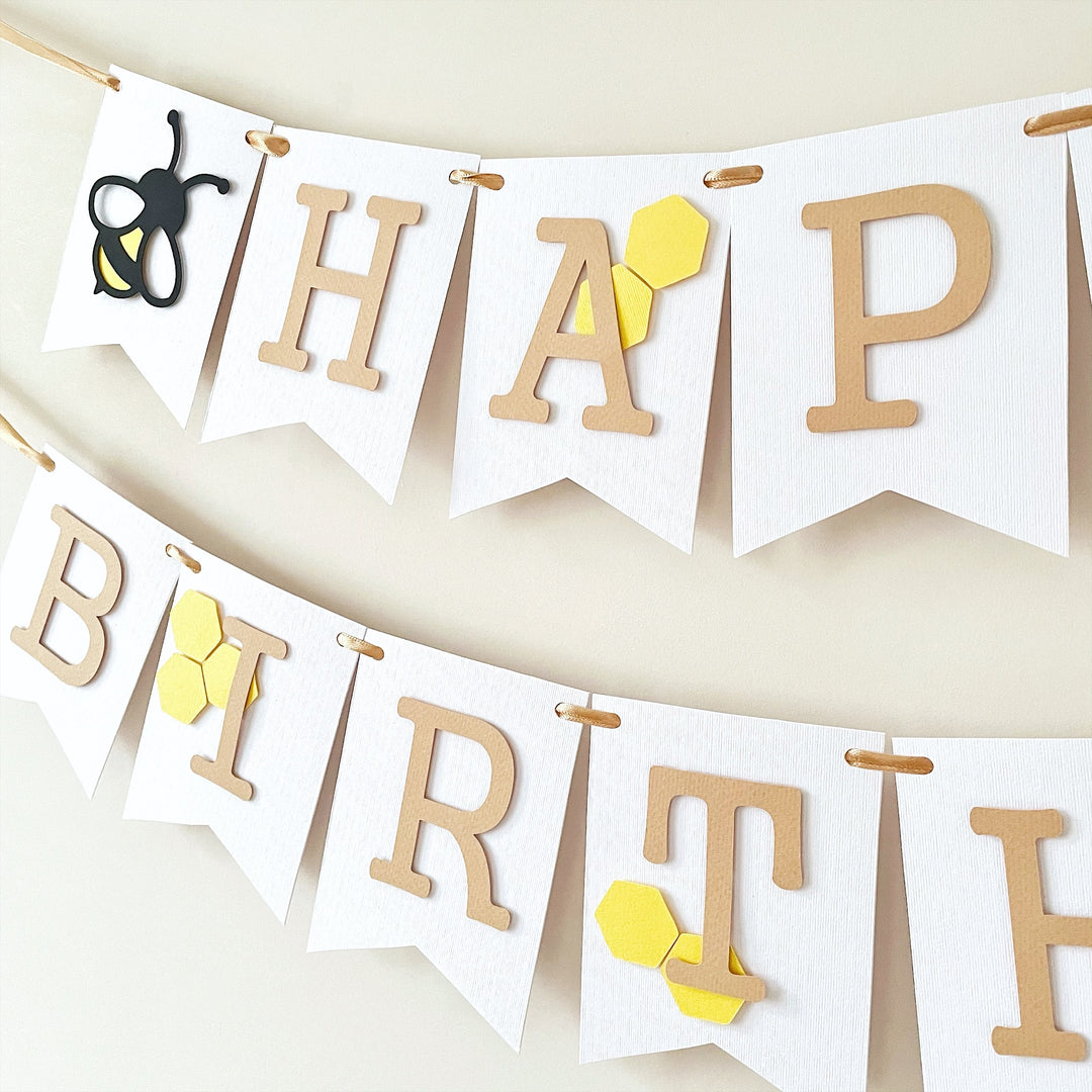 Bee Birthday Banner for Your Little Honeys Celebration