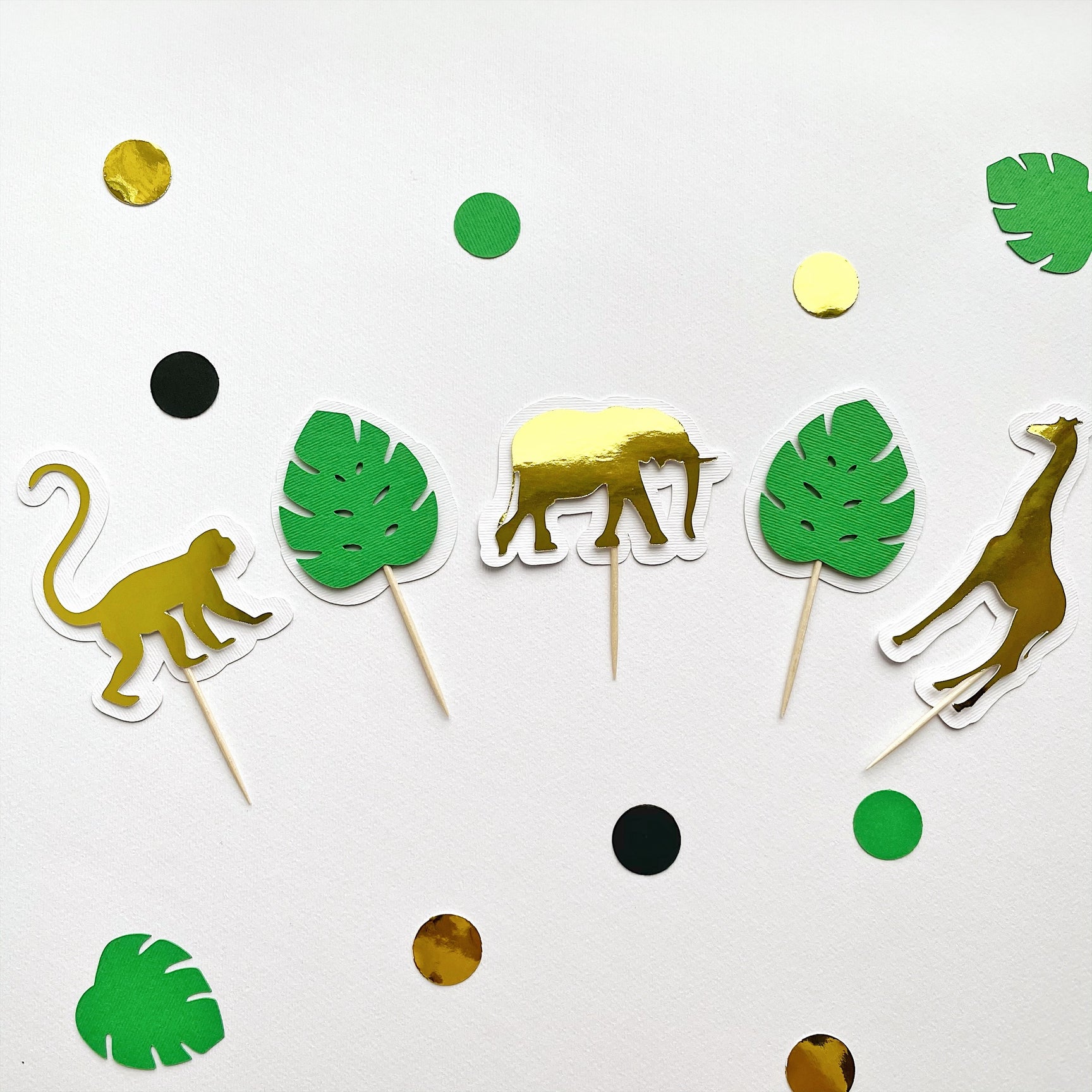 Jungle Cupcake Toppers Jungle Decorations by funstacraft