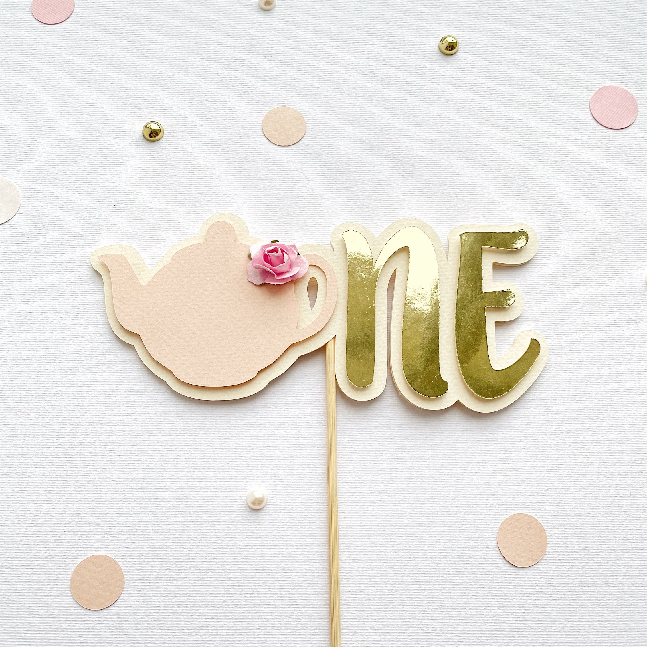 Tea Cake Topper Tea First Birthday Decor Tea Theme