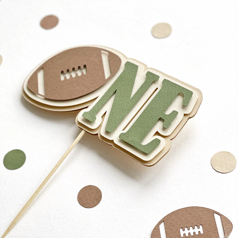 First Year Down Topper Football Birthday First Year Down Sports themed ...