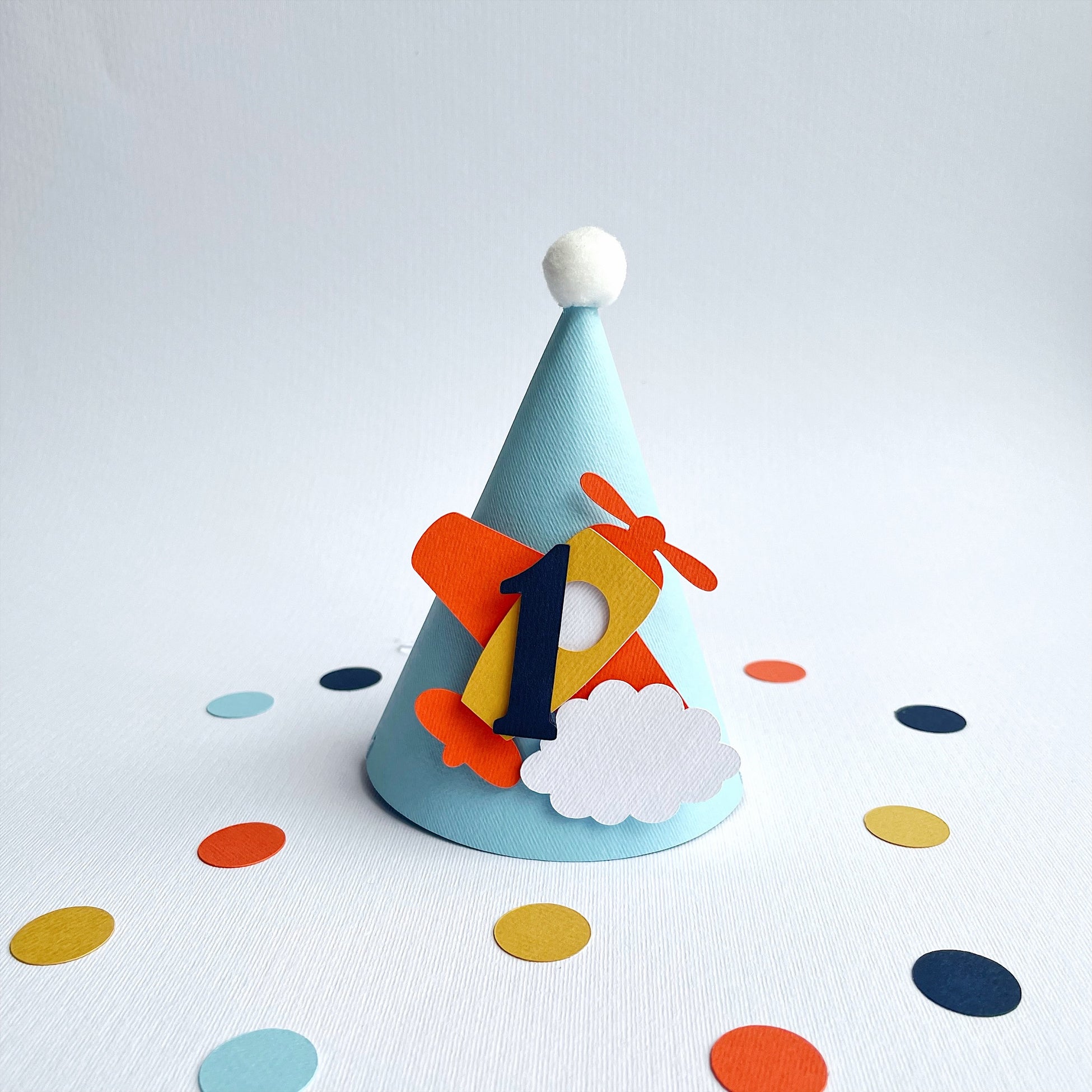 Airplane One Party Hat First Birthday Decor Theme