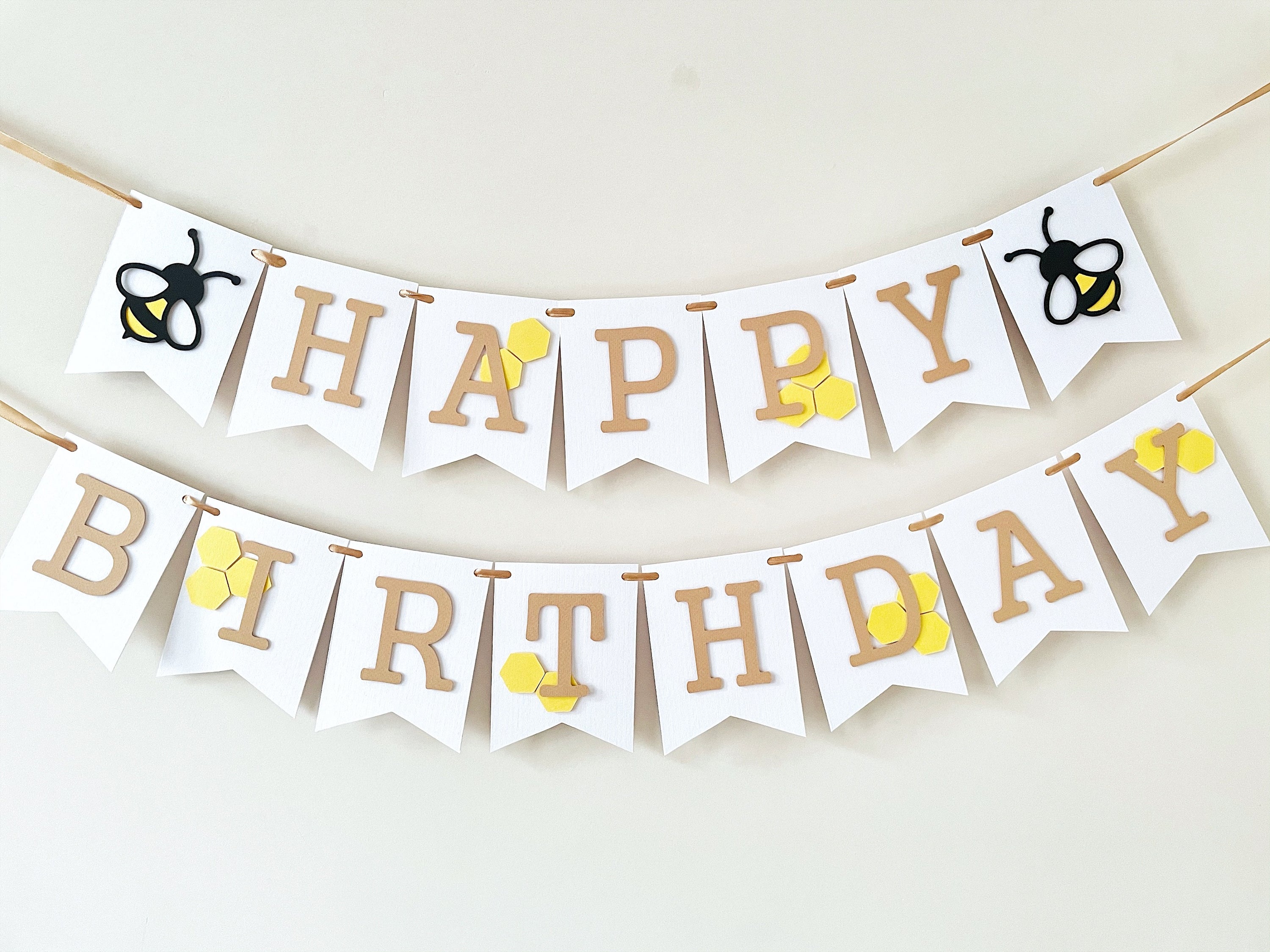 Bee Birthday Banner for Your Little Honeys Celebration