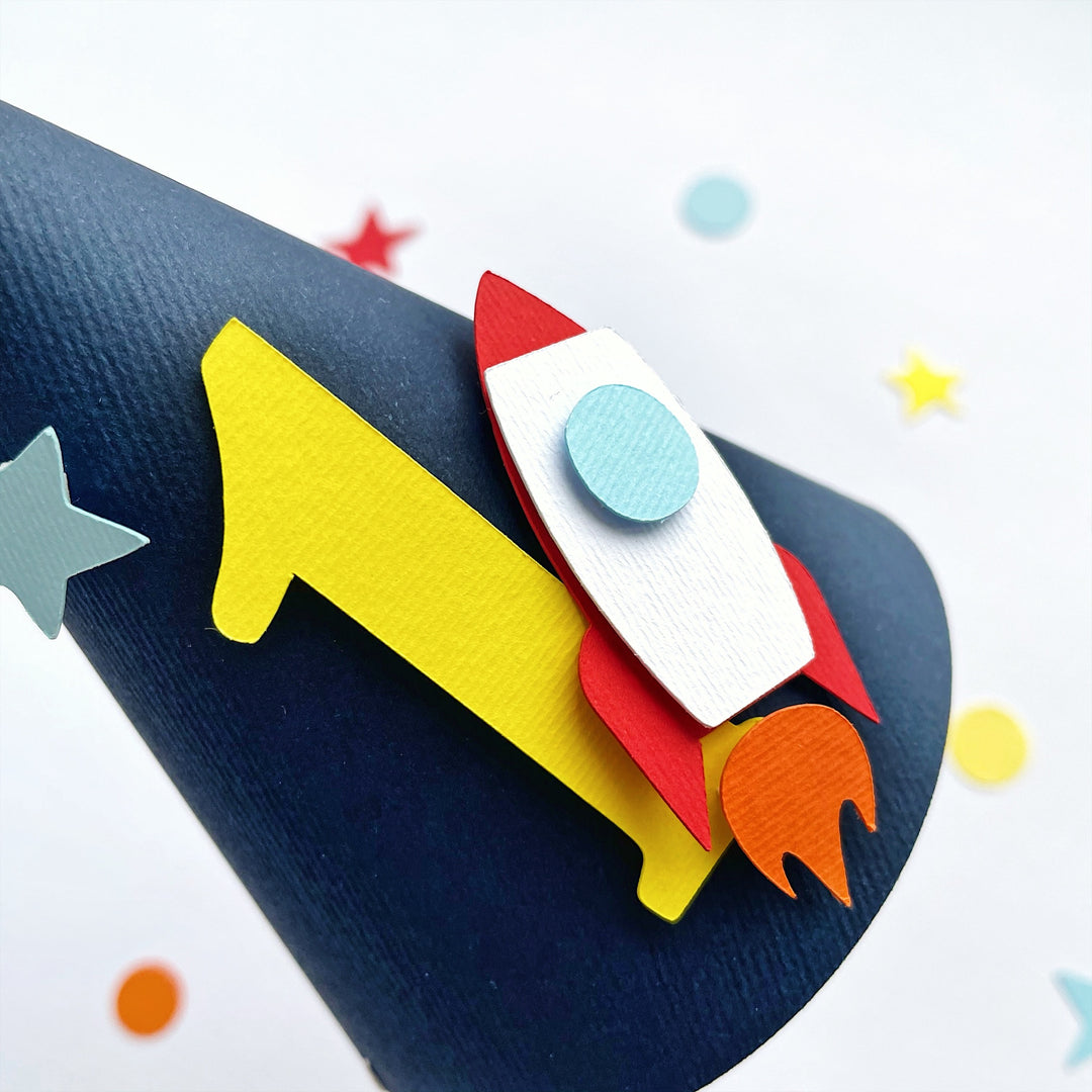 Galactic Glamour: Space Party Hat for Cosmic Celebrations