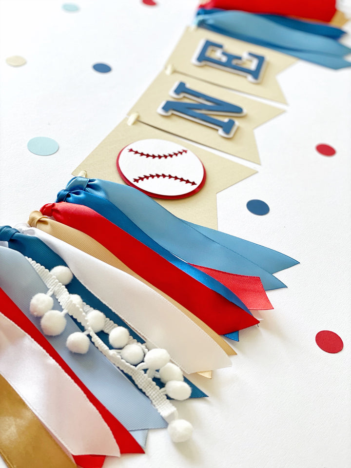 Baseball Highchair Banner Baseball Themed 1st Birthday Party