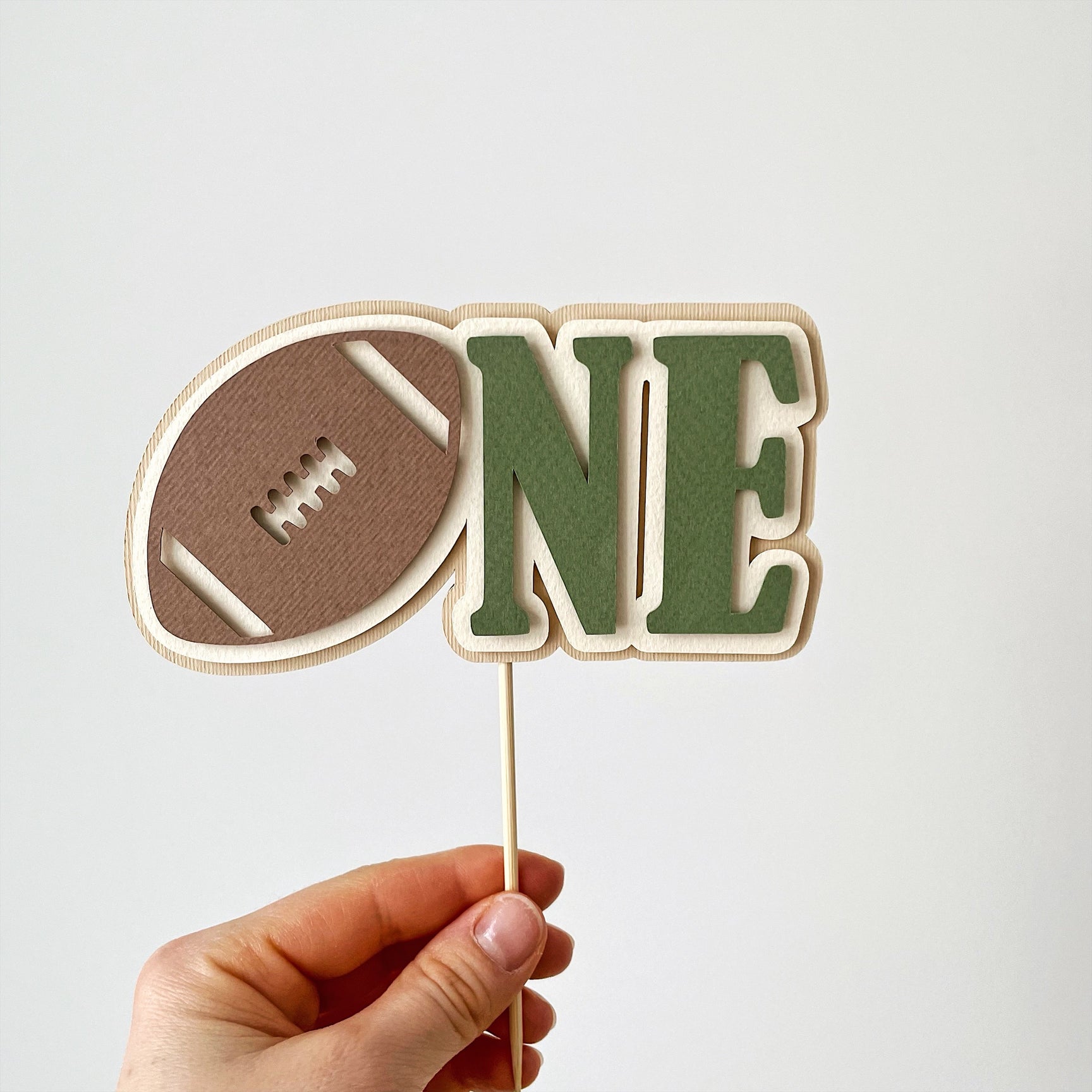 First Year Down Topper Football Birthday First Year Down Sports themed ...