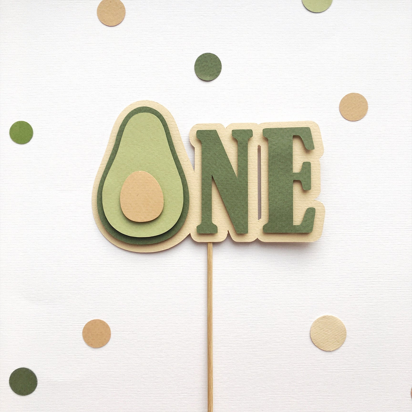 Avocado Cake Topper Holy Guacamole Birthday Party Decorations