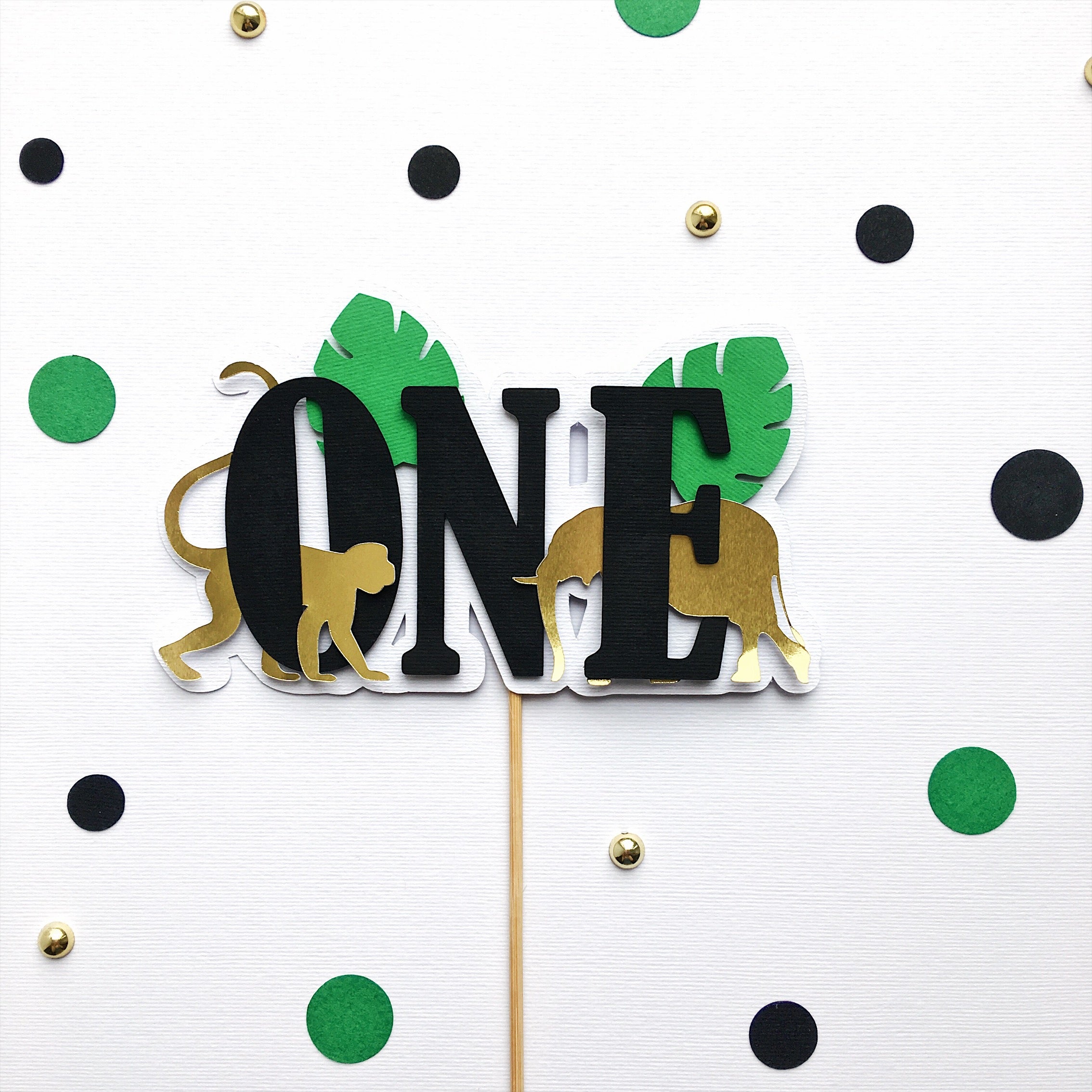 Jungle Cake Topper Jungle Birthday Party Decorations Jungle Theme 1st ...