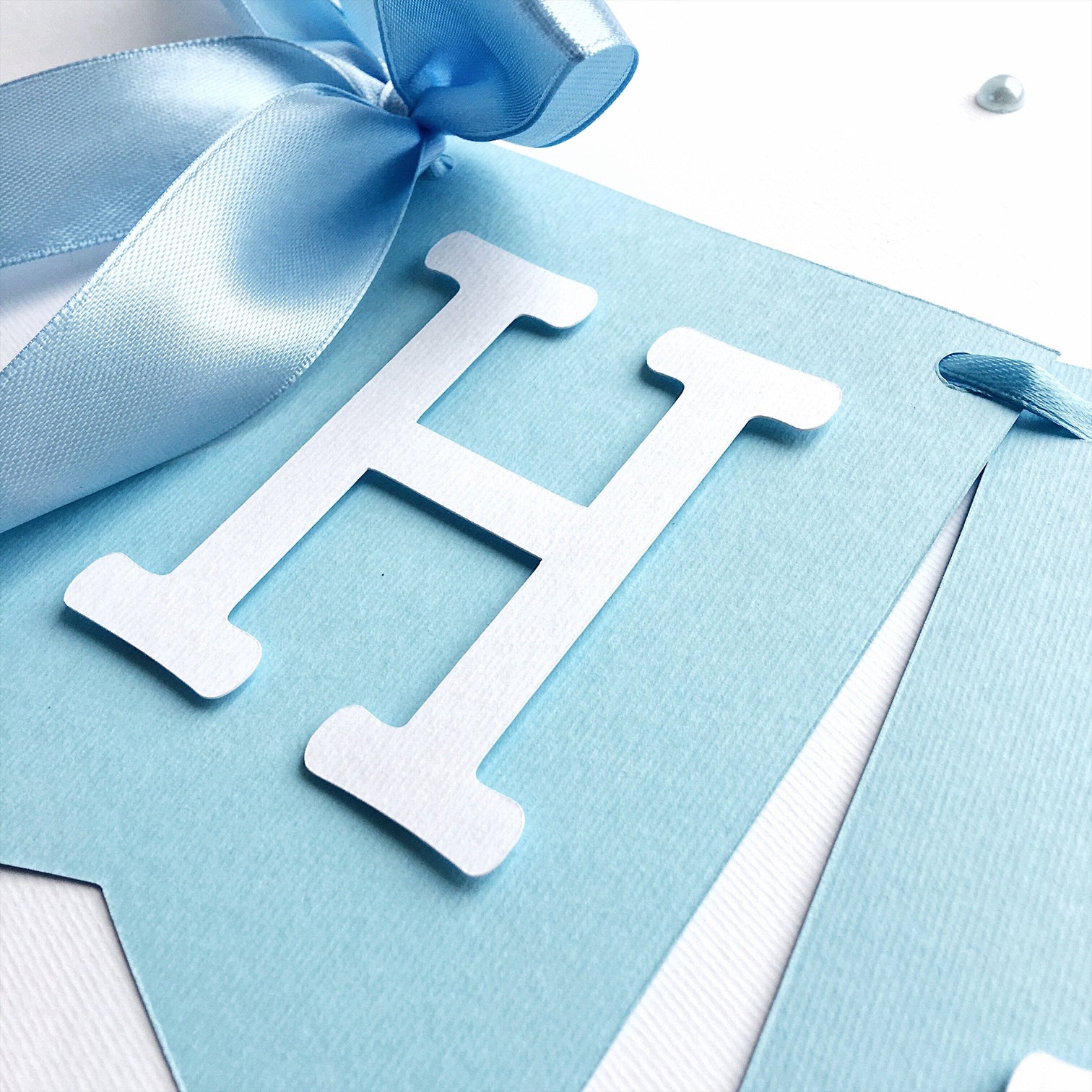 Baby Blue Happy Birthday Banner Boy 1st Birthday Decorations