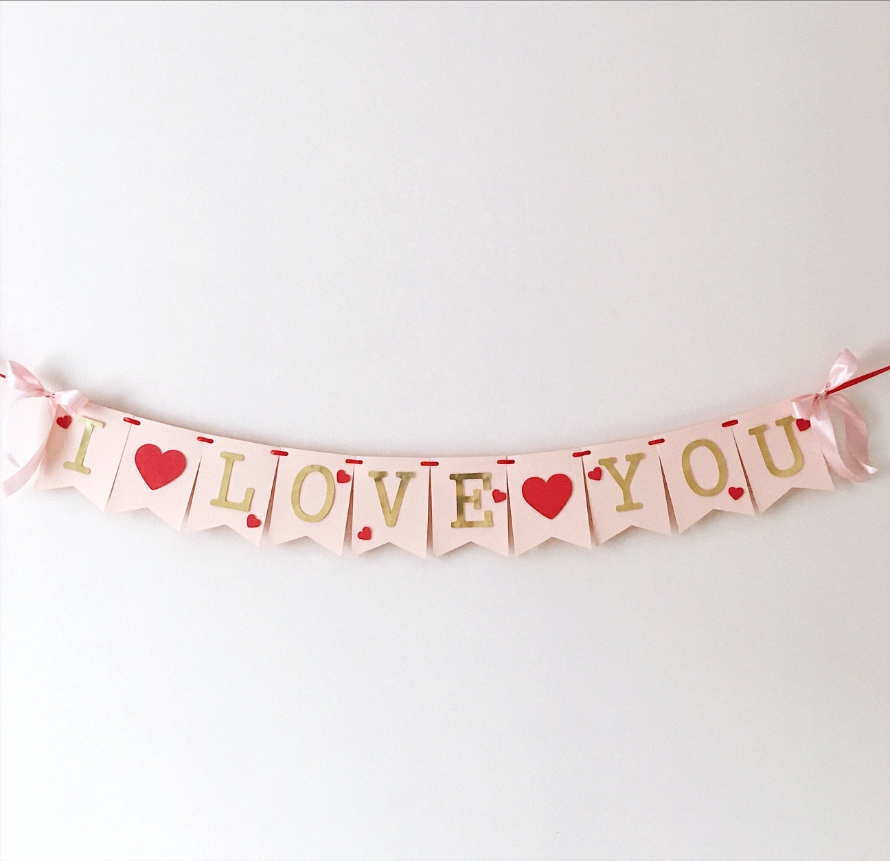 I Love You Banner Valentine's Day Banner Valentines Party Decorations ...